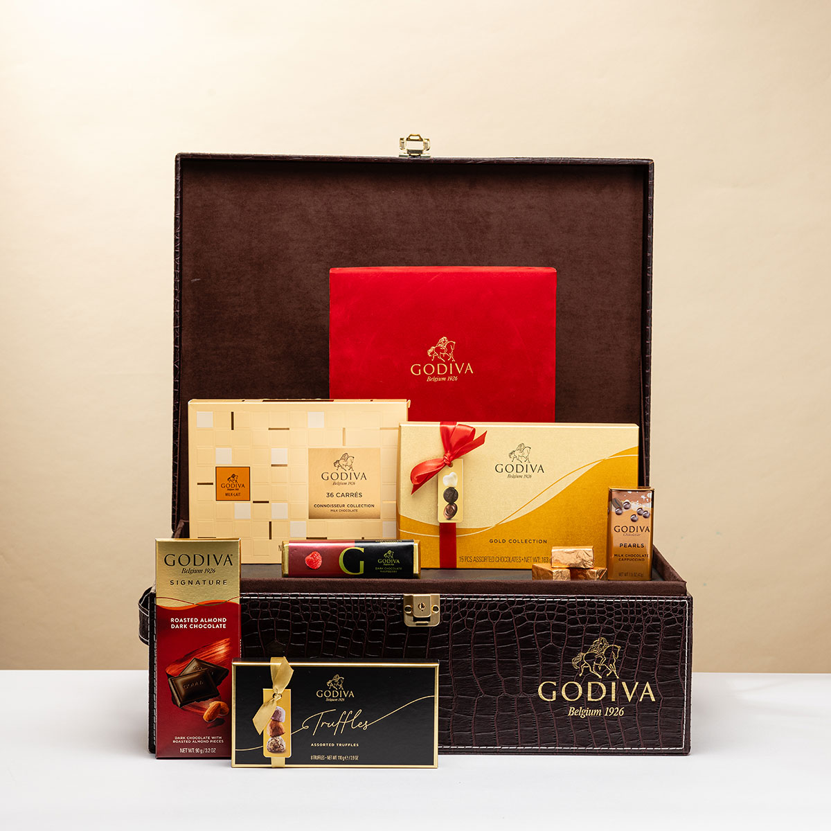 Godiva Grand panier cadeau festif en croco - Livraison en Pays-Bas par ...
